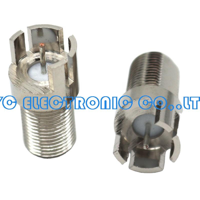 RF coaxial connector for F female to PCB - www.jyc-elect.com