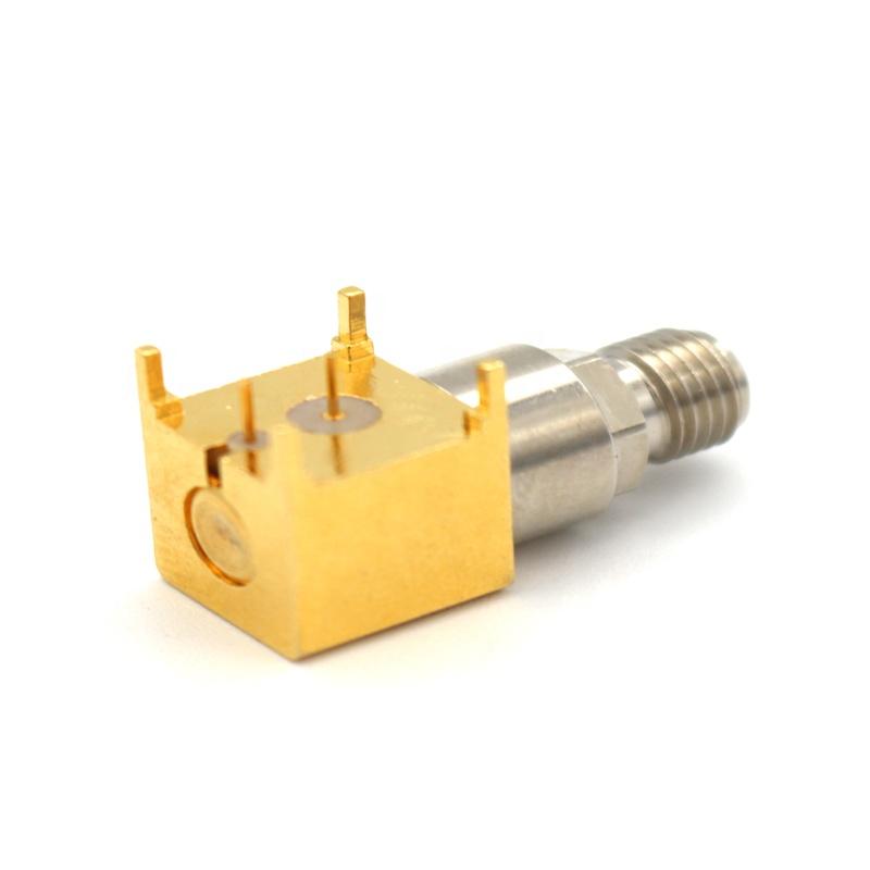 Coaxial Connector SMA Female Right Angle For PCB Mount SMA Switch ...
